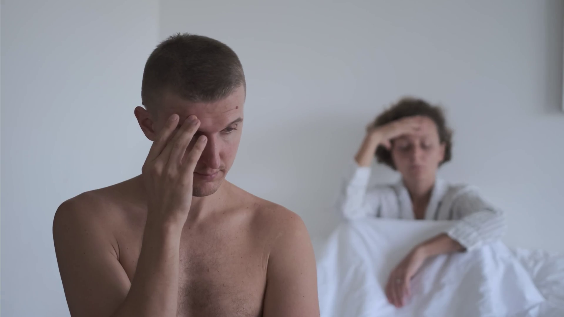 Tensed Family Couple Ignoring Of Quarrel Stock Footage SBV-348697239 ...