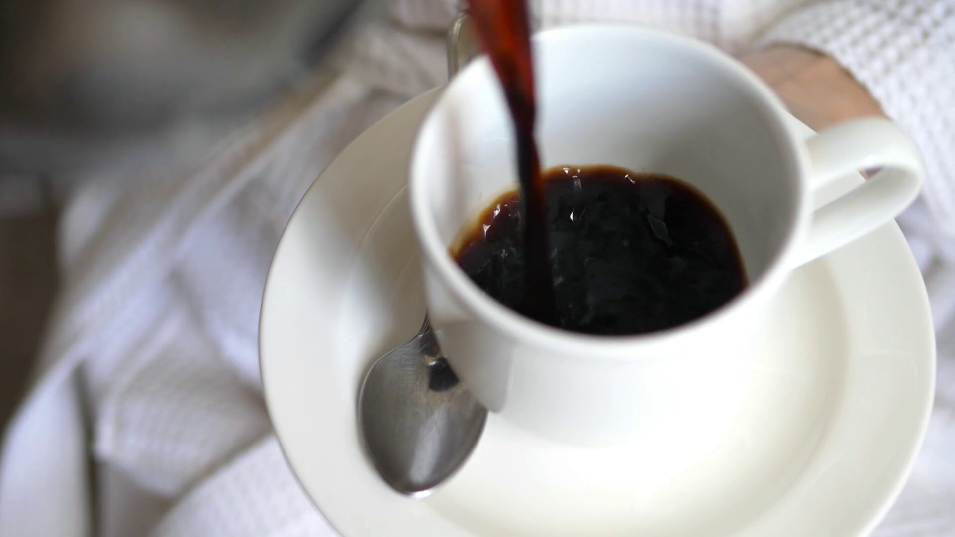 Pouring Black Coffee In Cup Stock Footage SBV-319096065 - Storyblocks
