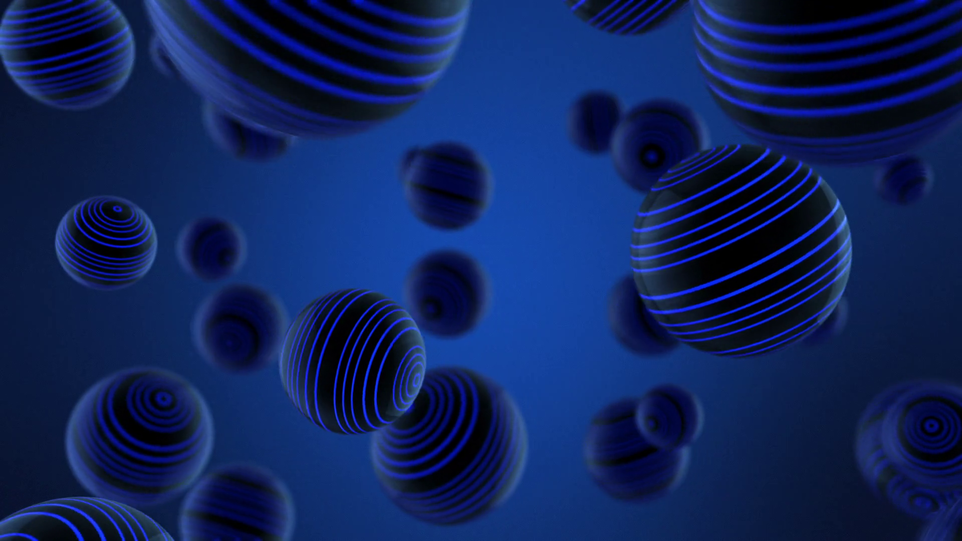 Funky Striped Spheres Motion Background Deep Dark Blue Full HD Motion ...