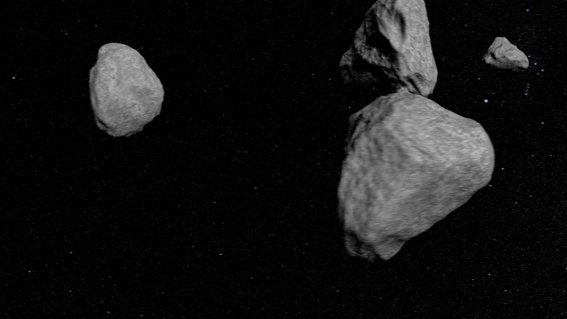 Multiple Asteroids Meteoroids Moving Towards Stock Motion Graphics SBV ...