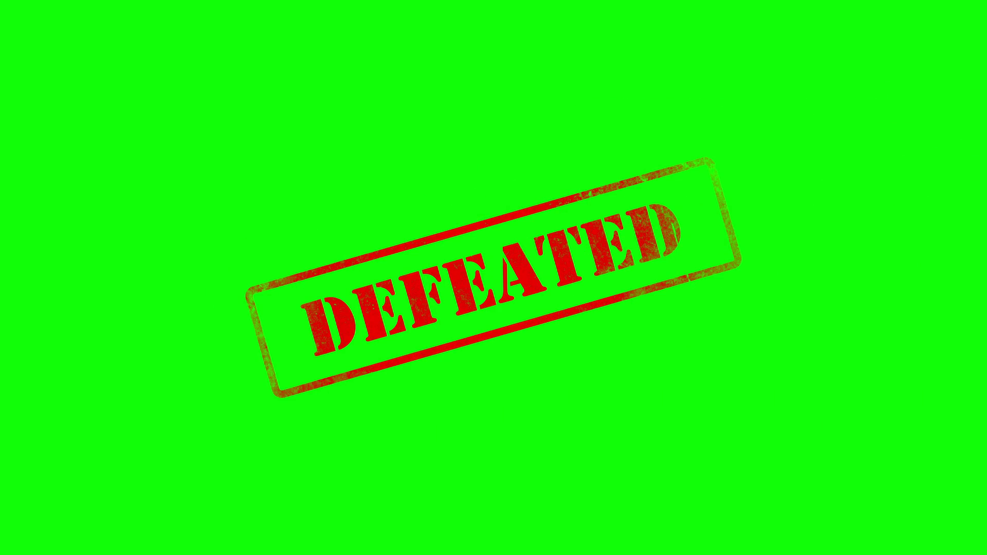 Defeated Being Stamped On Green Screen With Stock Motion Graphics SBV ...