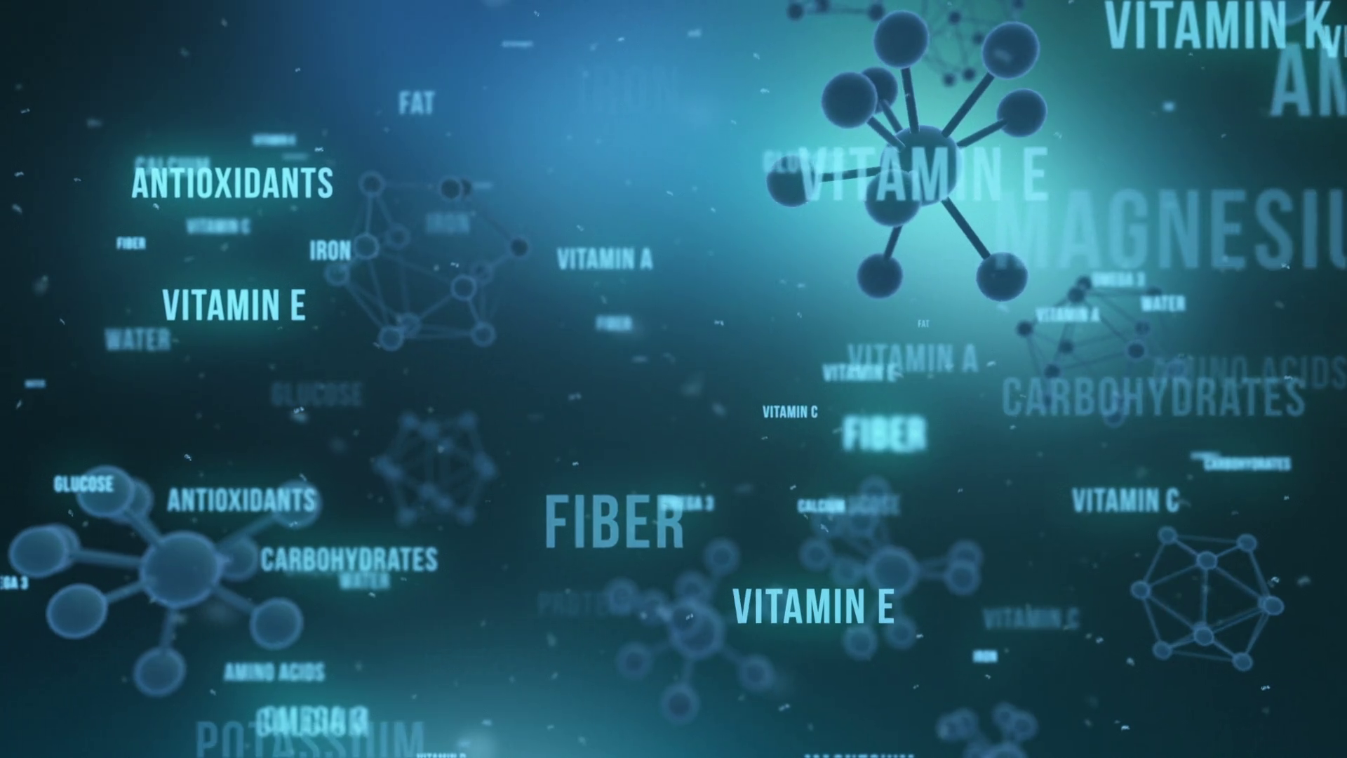 Dietary Nutrients Names Seamless Looping Sci Stock Motion Graphics SBV ...