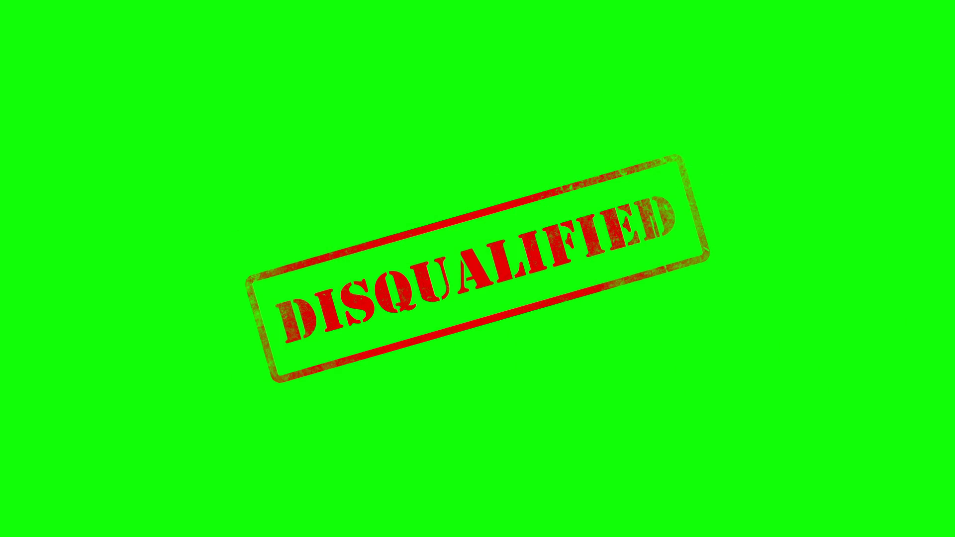 Disqualified Being Stamped On Green Screen Stock Motion Graphics SBV ...