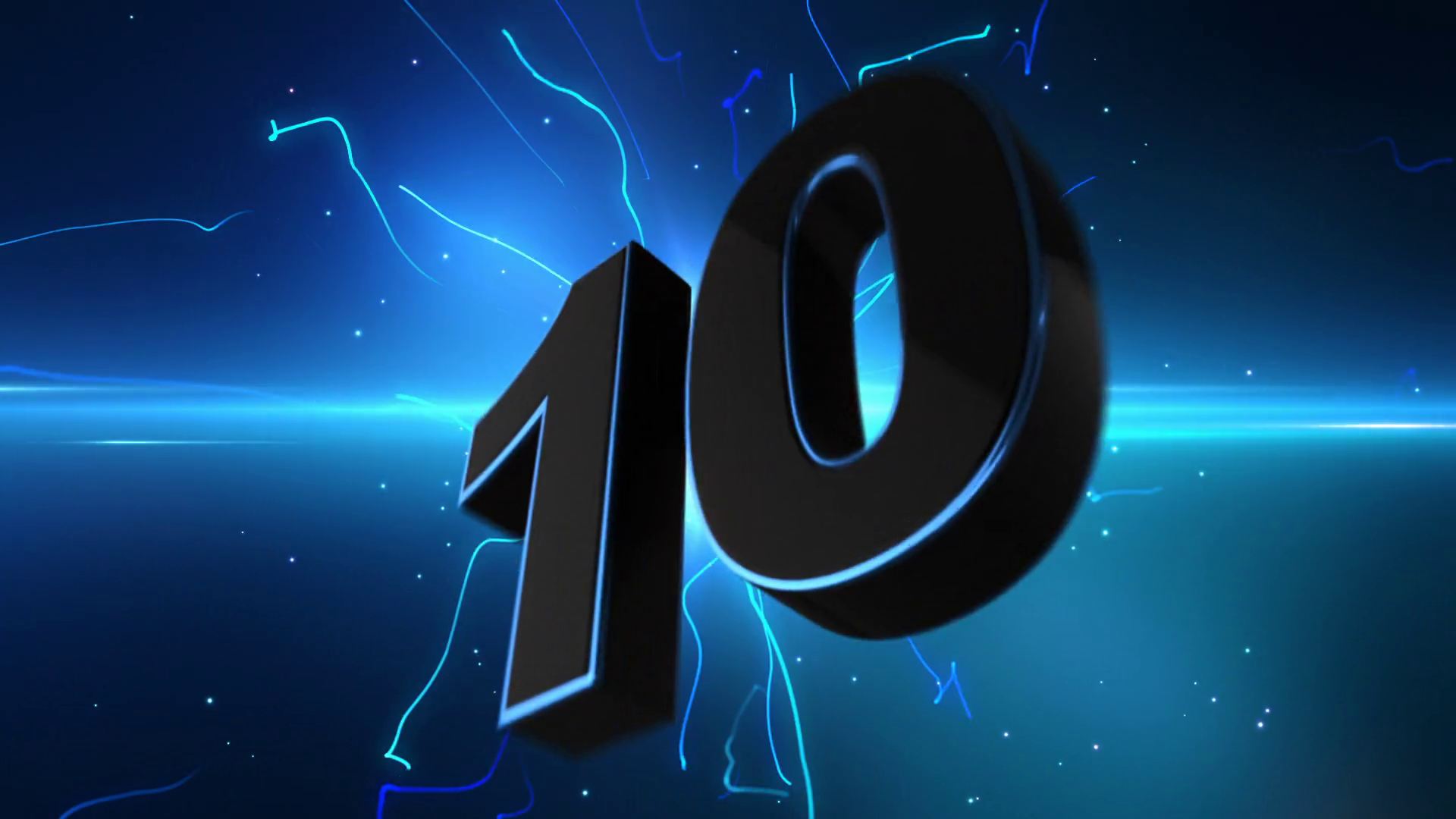 Epic Energetic Top 10 Countdown Numbers List with Flashing Electric ...