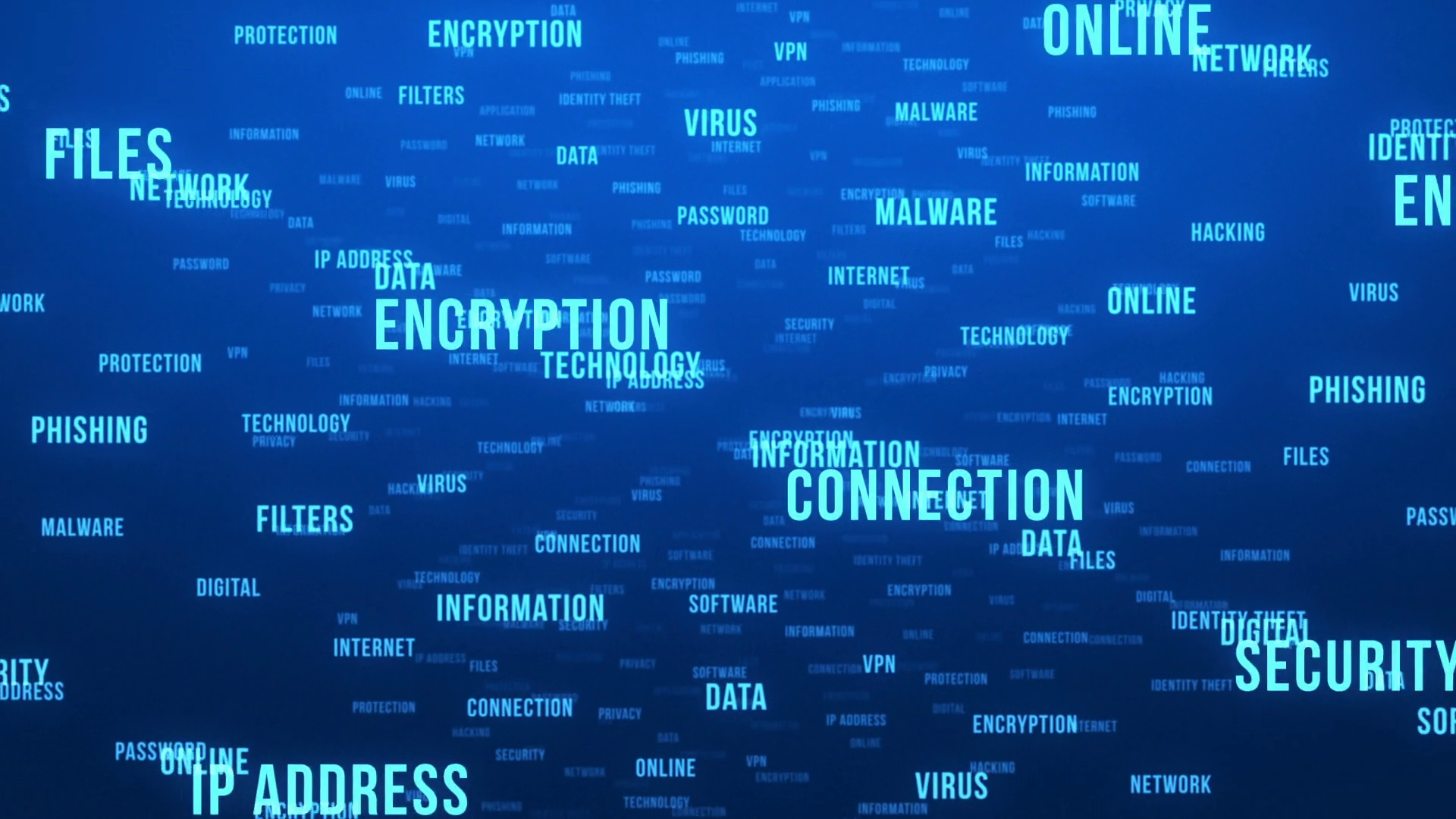 Flying Through Text Phrases Terms and Words | Seamless Looping Animated ...