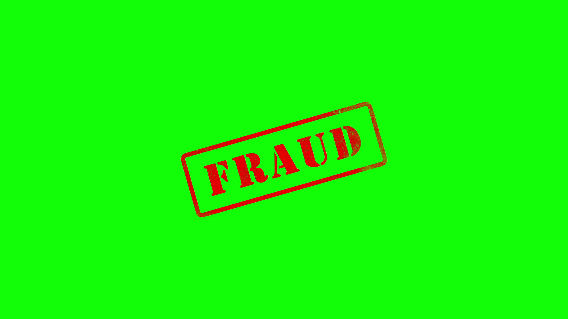 Fraud Being Stamped On Green Screen With Stock Motion Graphics SBV ...