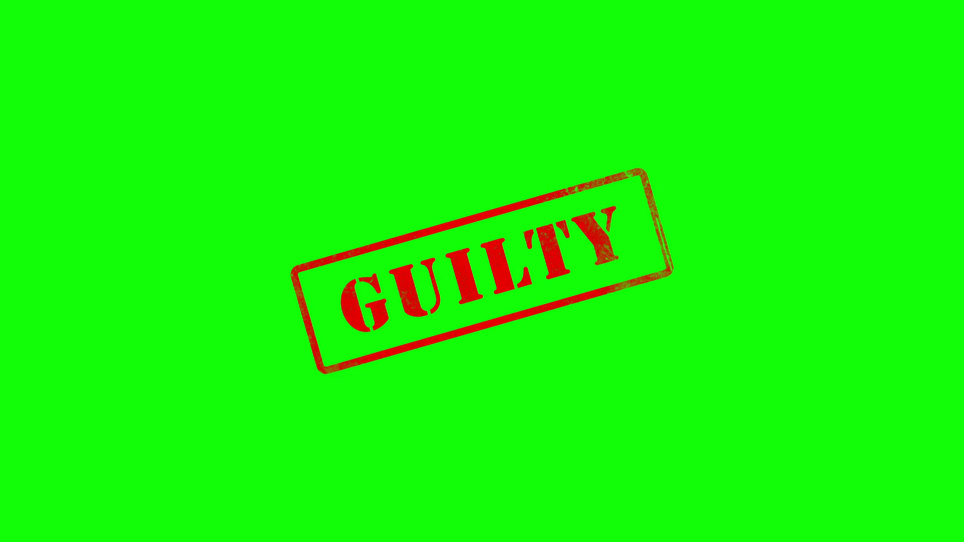 Guilty Being Stamped On Green Screen With Stock Motion Graphics SBV ...