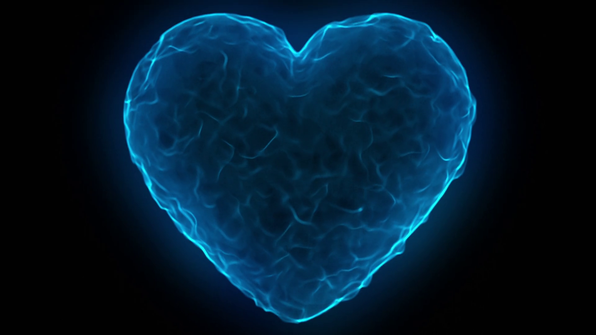 Blue Flaming Heart Animated Background Loop Stock Motion Graphics SBV ...