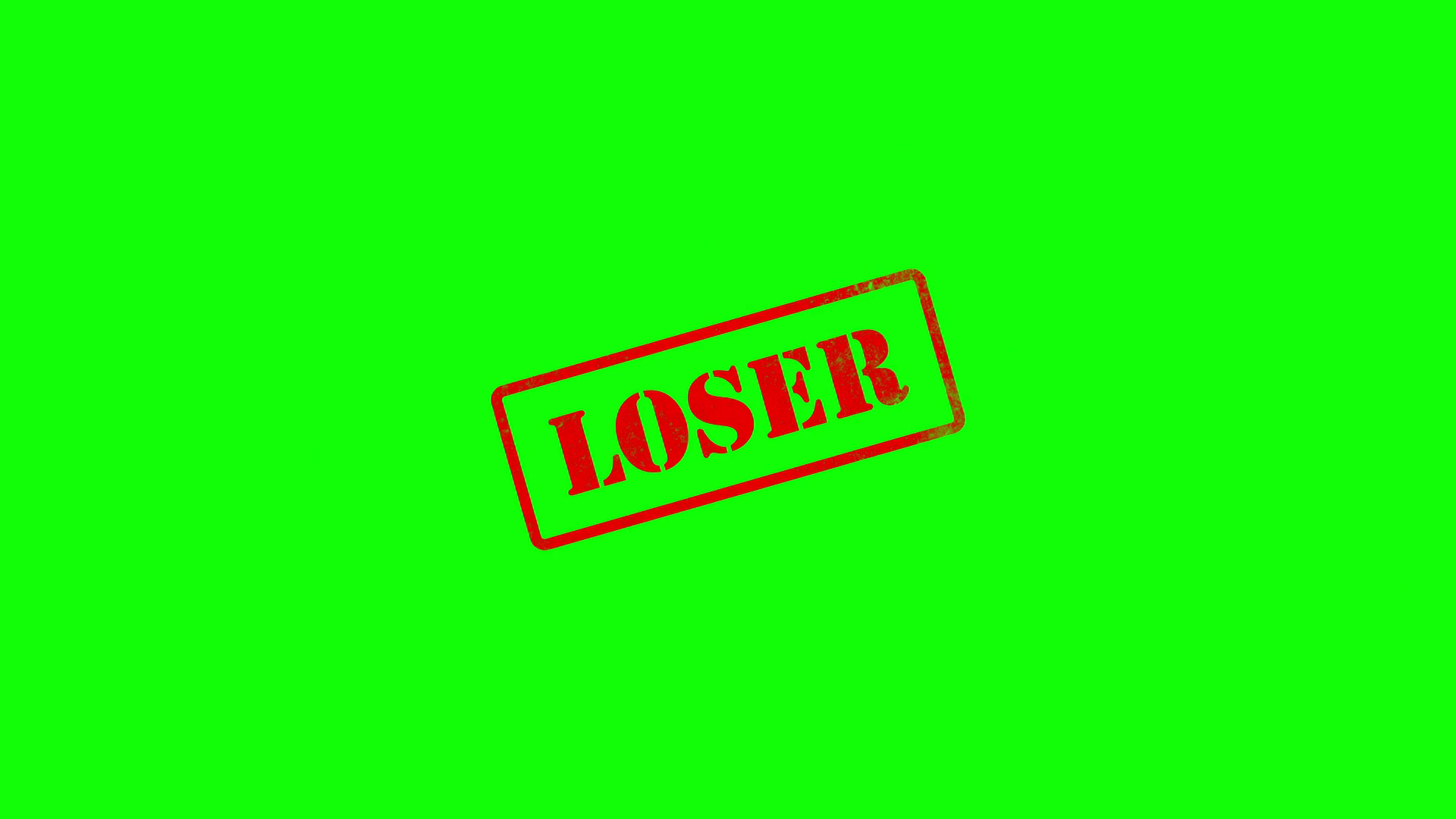 Loser Being Stamped On Green Screen With Stock Motion Graphics SBV ...