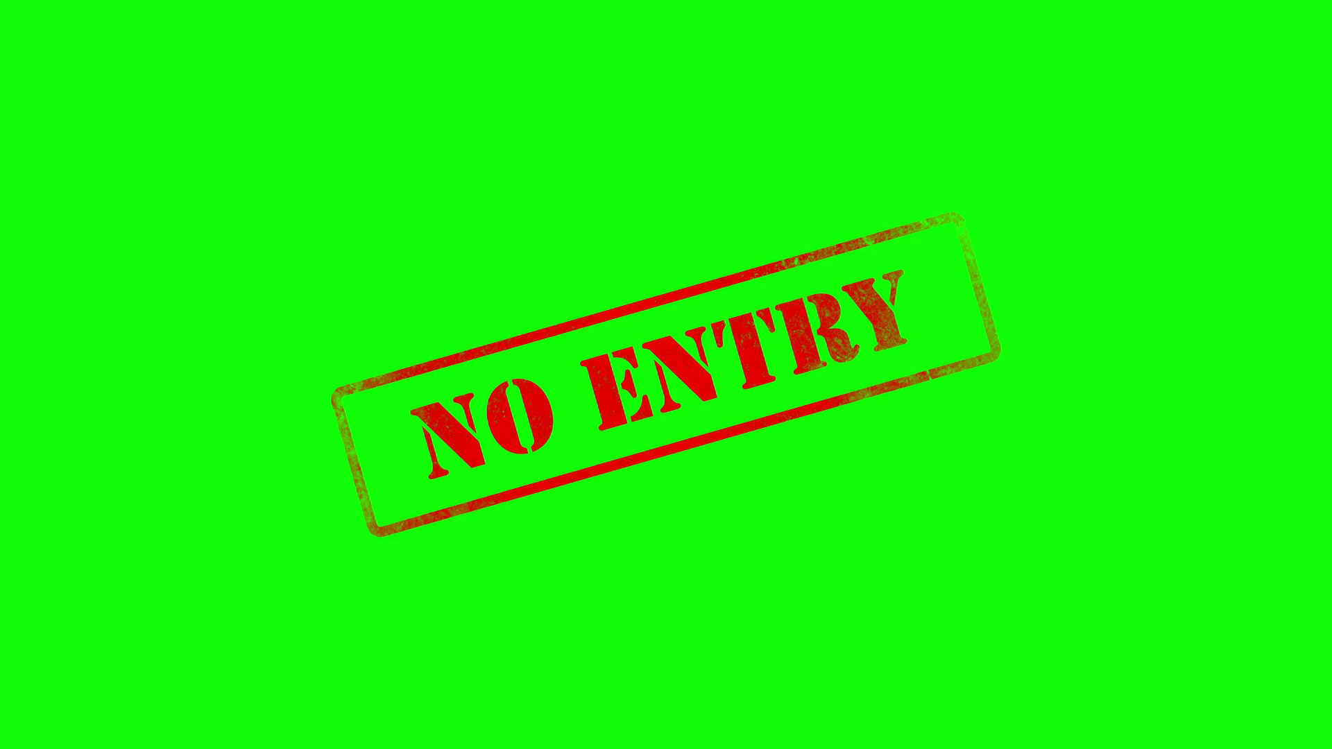 No Entry Being Stamped On Green Screen With Stock Motion Graphics SBV ...