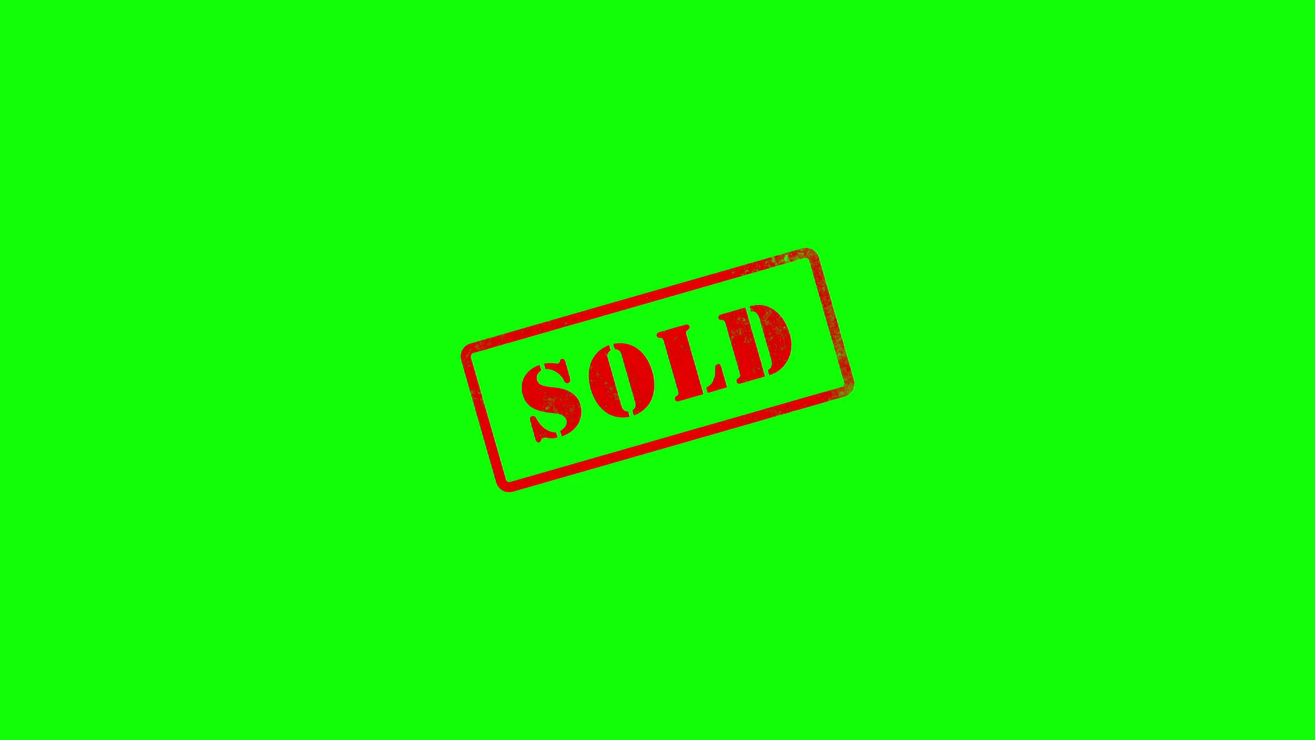 Sold Being Stamped On Green Screen With Stock Motion Graphics SBV ...