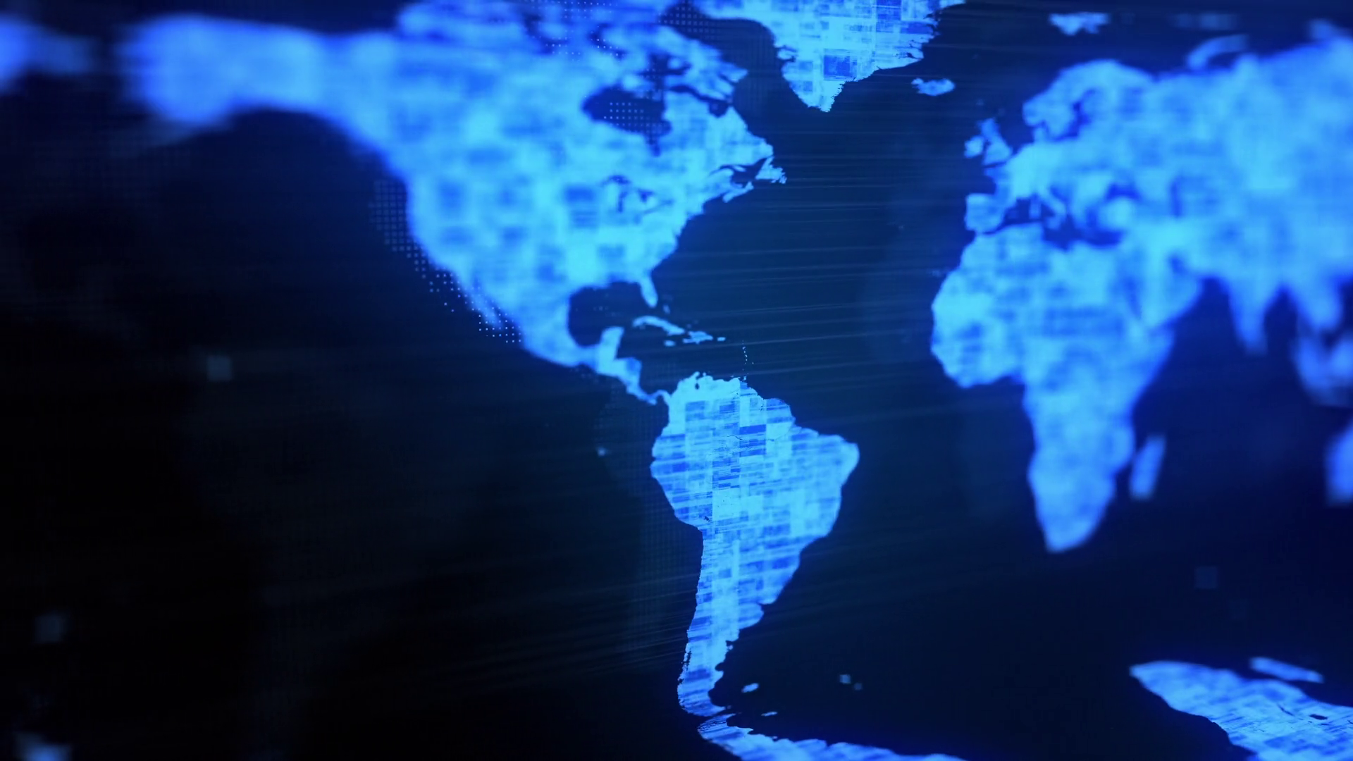 Blue Digital Virtual World Map Animated Stock Motion Graphics SBV ...