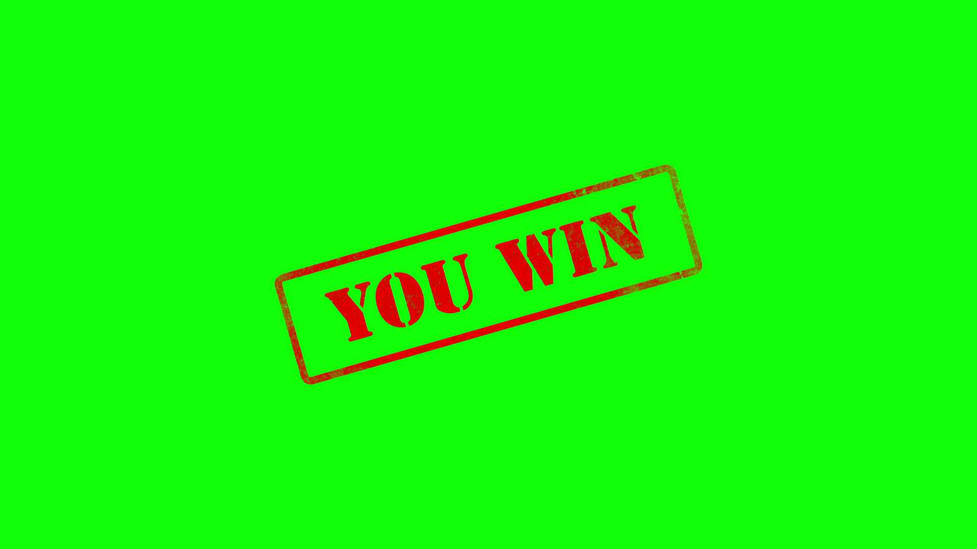 You Win Being Stamped On Green Screen With Stock Motion Graphics SBV ...