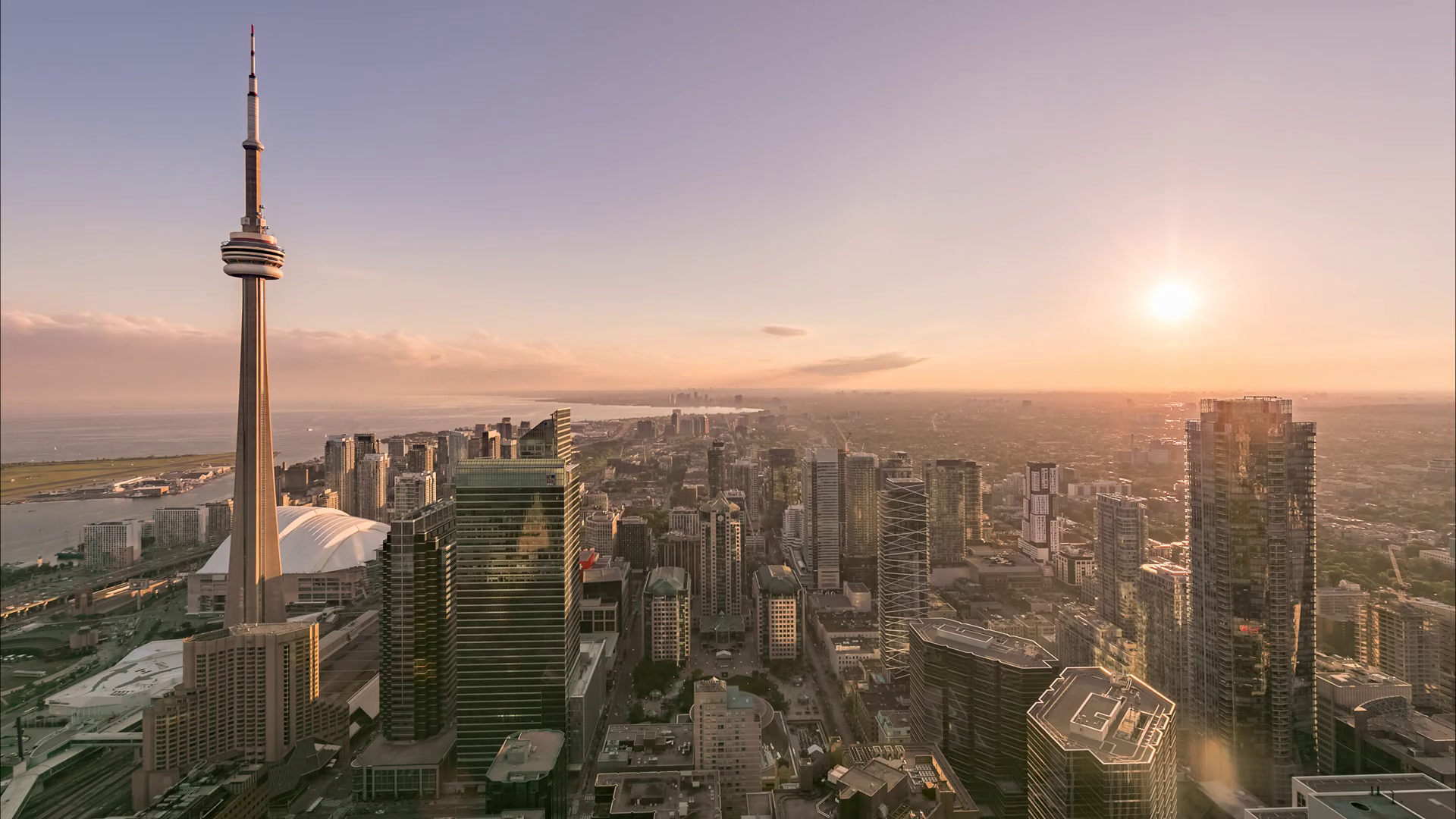 Day To Night Timelapse Of Toronto Seen From Stock Footage SBV-321563554 ...