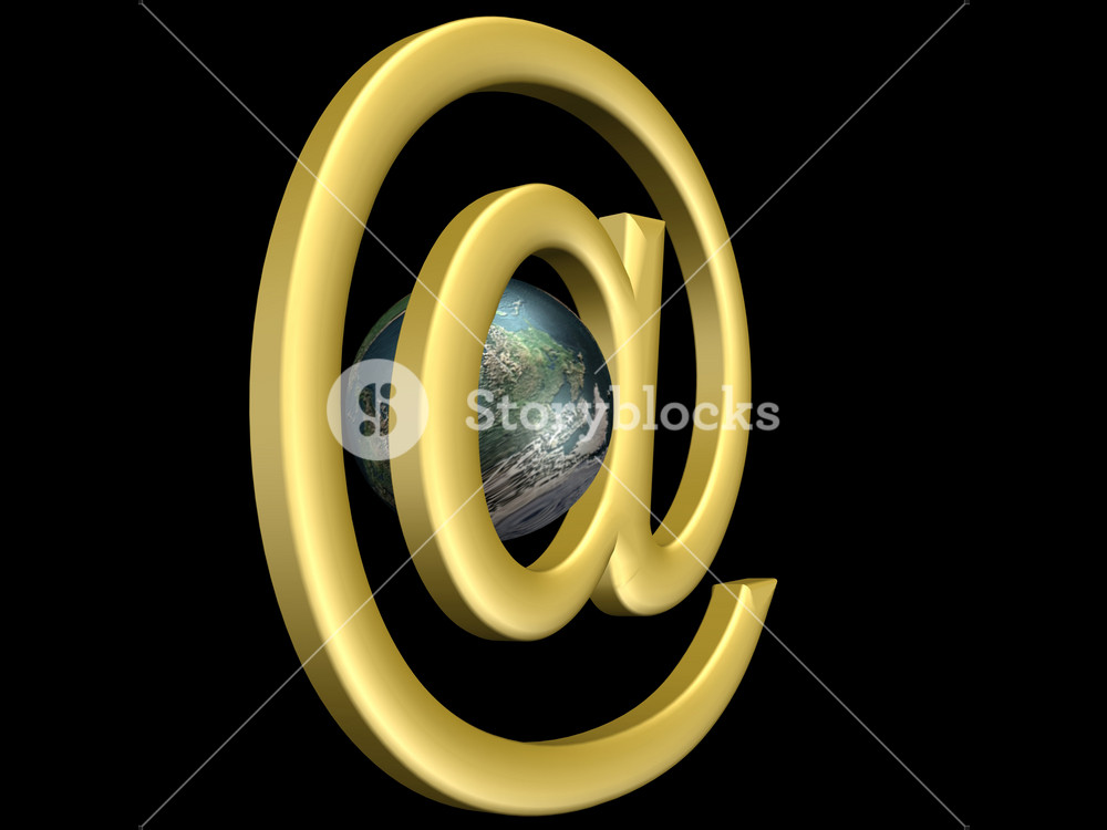 3d E-mail Sign Royalty-Free Stock Image - Storyblocks