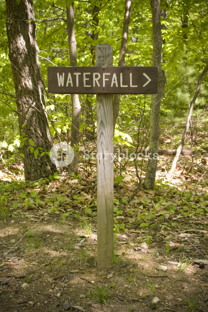 Waterfall Sign Royalty-Free Stock Image - Storyblocks