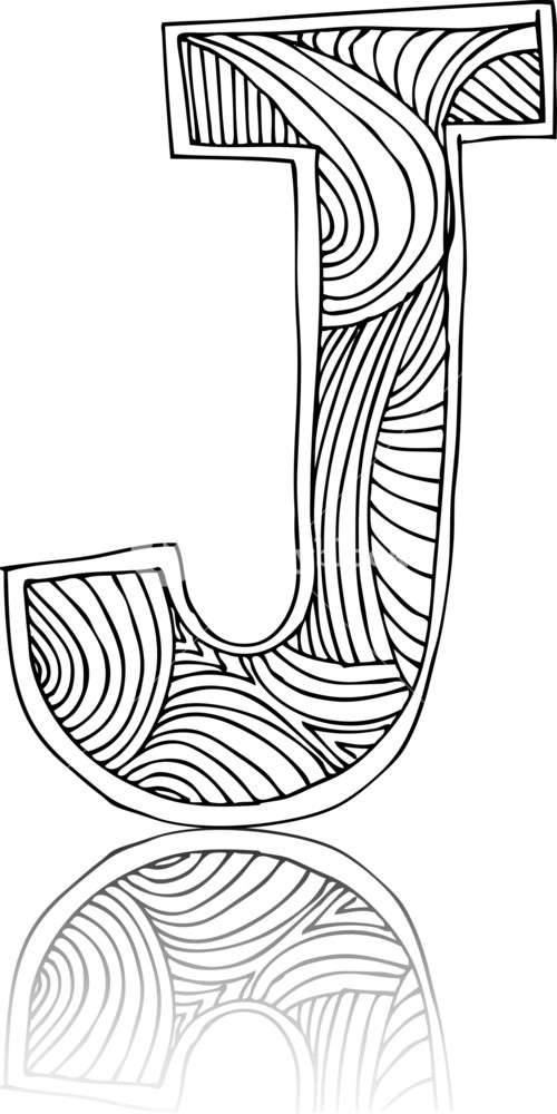 Abstract Hand Drawn Letter. Vector Illustration Royalty-Free Stock ...