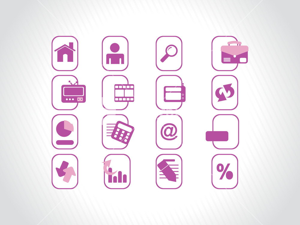 Abstract Purple Vector Icons Element Illustrations Royalty-Free Stock ...