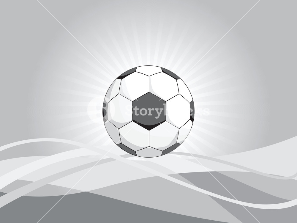 Abstract Wavy Background With Football Royalty-Free Stock Image ...