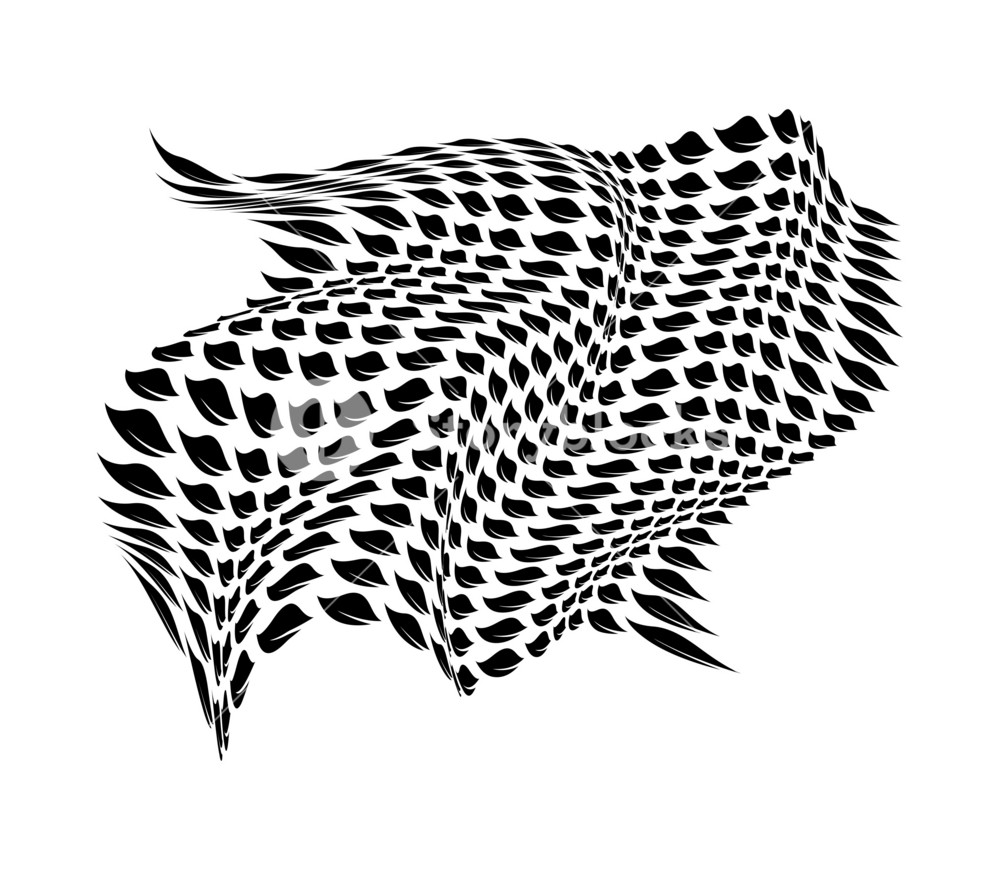 Abstract Wavy Leaves Pattern Royalty-Free Stock Image - Storyblocks