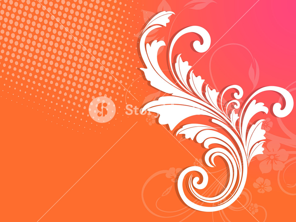 Beautiful Floral Design On Abstract Background. Royalty-Free Stock ...