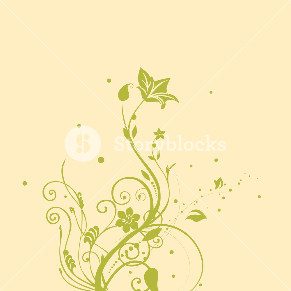 Floral Design on Abstract Background Royalty-Free Stock Image - Storyblocks