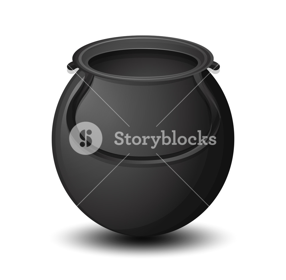 Black Vector Cauldron Shape Royalty-Free Stock Image - Storyblocks