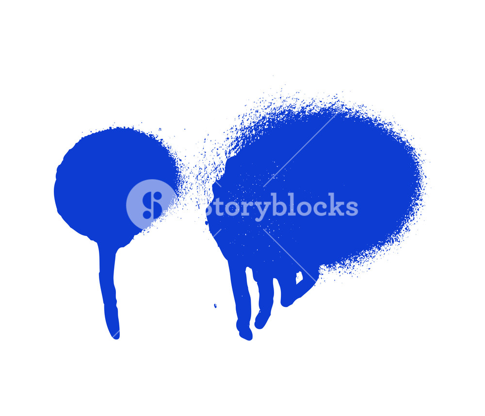 Spray Paint Splatter Blue