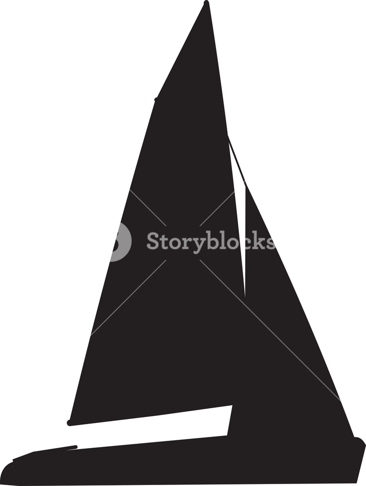 Sail Boat Silhouette Royalty-Free Stock Image - Storyblocks