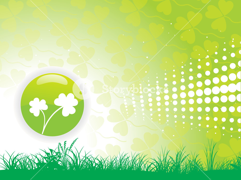 Clover Background With Garden Theme 17 March Royalty-Free Stock Image ...