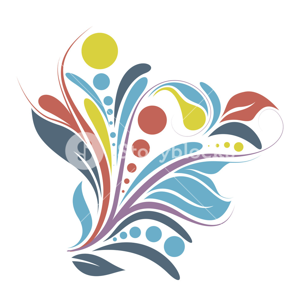 Colorful Flourish Design Royalty-Free Stock Image - Storyblocks