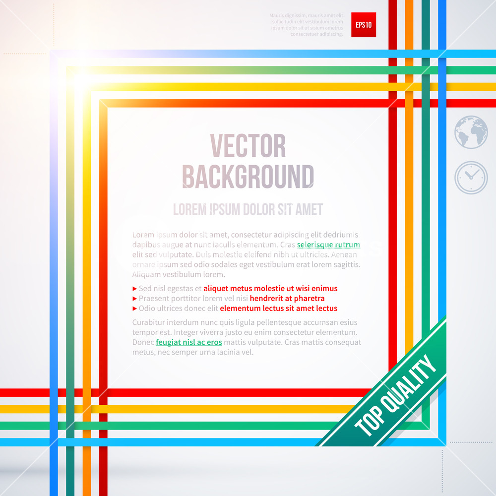 Colorful Text Frame On White Background. Eps10 Royalty-Free Stock Image ...