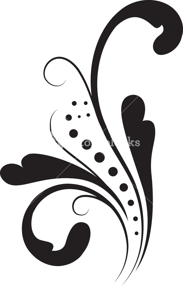 Curl Floral Vector Element Royalty Free Stock Image Storyblocks
