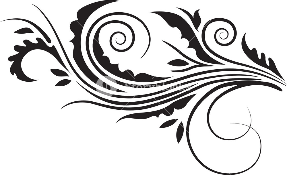 Curl Floral Vector Element Royalty Free Stock Image Storyblocks