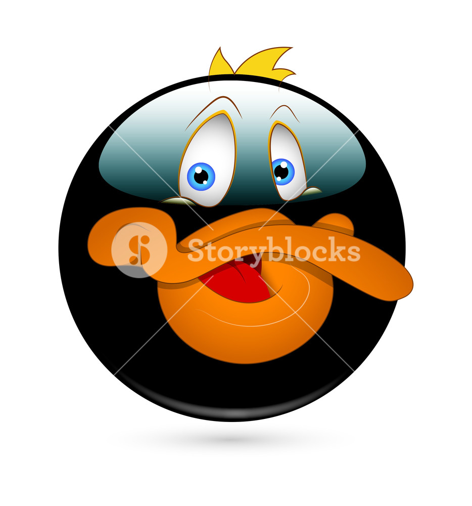 Cute Duck Smiley Royalty-Free Stock Image - Storyblocks