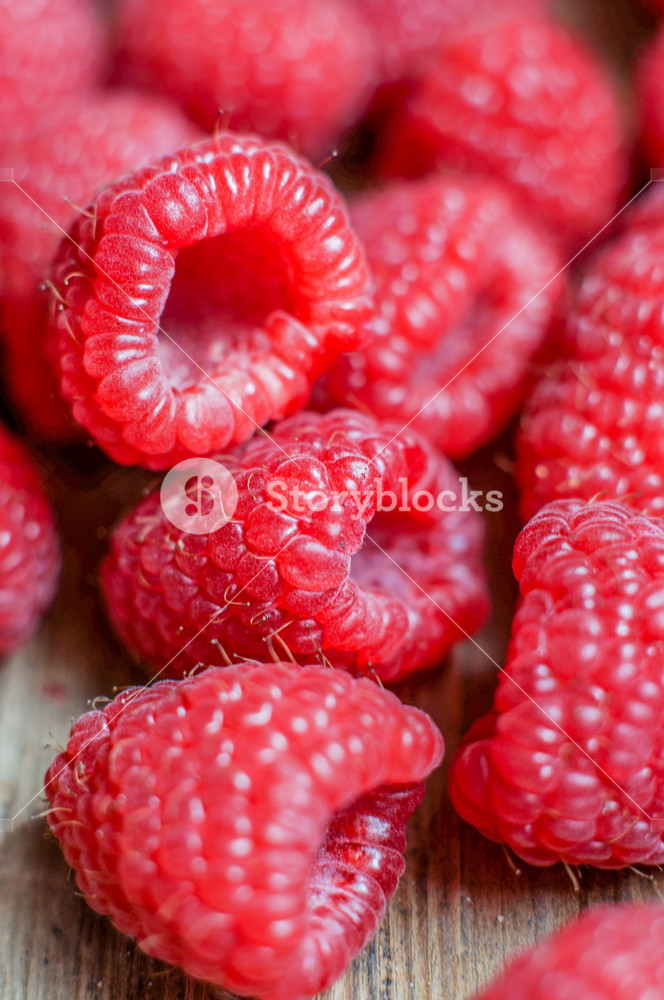 Closeup Of Fresh Picked Raspberries Royalty-Free Stock Image - Storyblocks