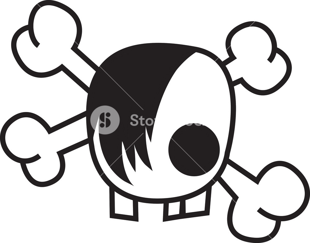 Emo Skull Vector Element Royalty-Free Stock Image - Storyblocks