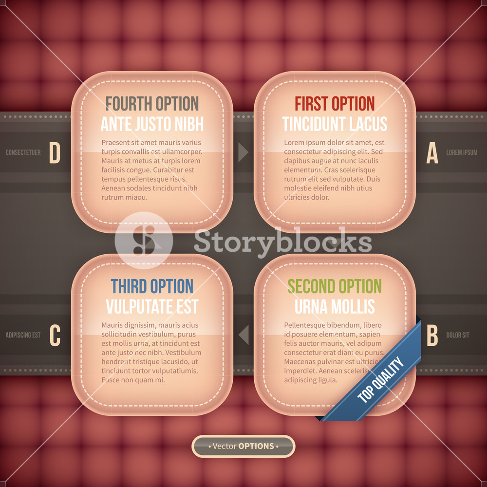 Four Square Vector Options. Eps10. Royalty-Free Stock Image - Storyblocks