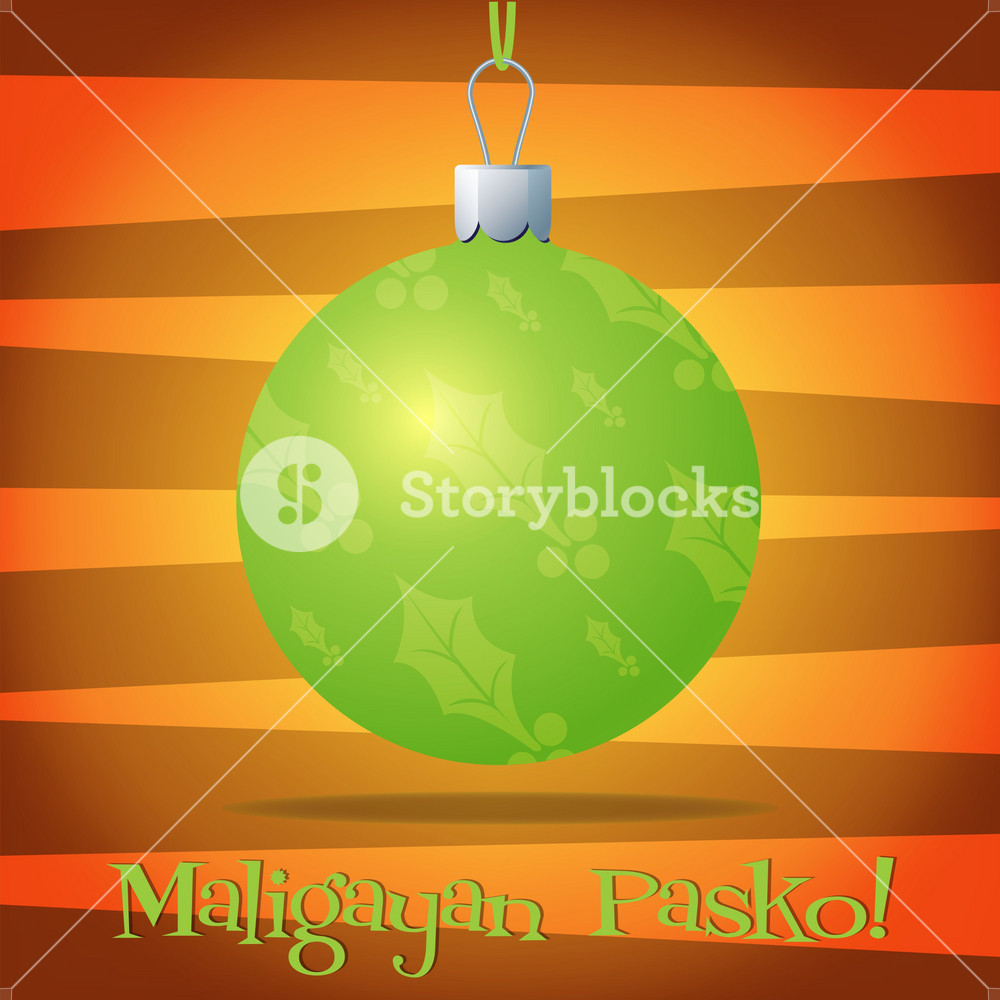 Funky Tagalog Christmas Decoration Card In Vector Format. Royalty-Free ...
