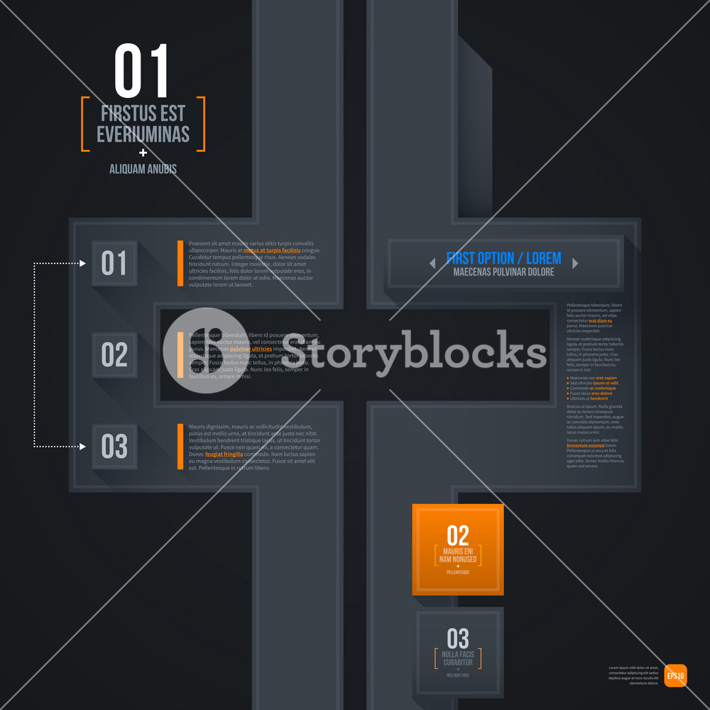 Dark Futuristic Web Template. Eps10 Royalty-Free Stock Image - Storyblocks
