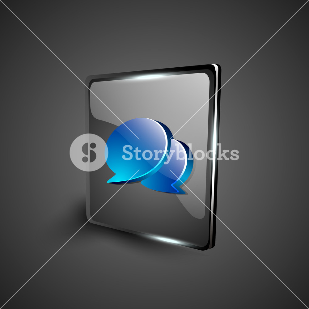 Glossy 3d Web 2.0 Messenger Symbol Icon Set. Royalty-Free Stock Image ...