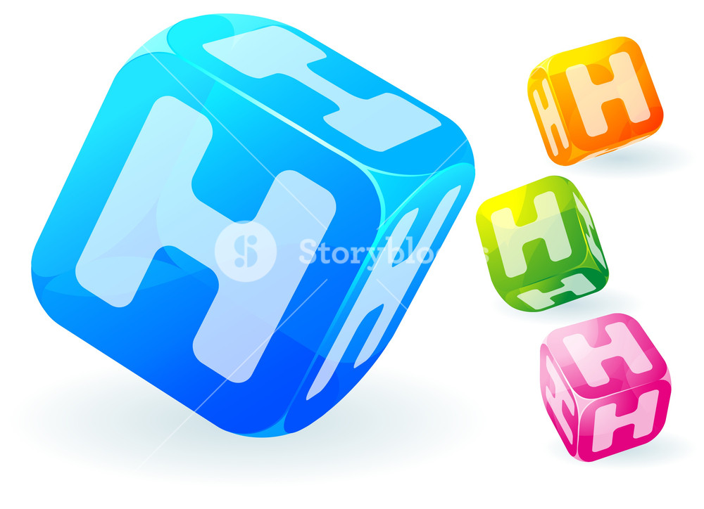 Glossy Transparent Vector Abc Cubes. Royalty-Free Stock Image - Storyblocks