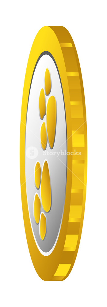 Gold Paw Coin Vector Element Royalty-Free Stock Image - Storyblocks