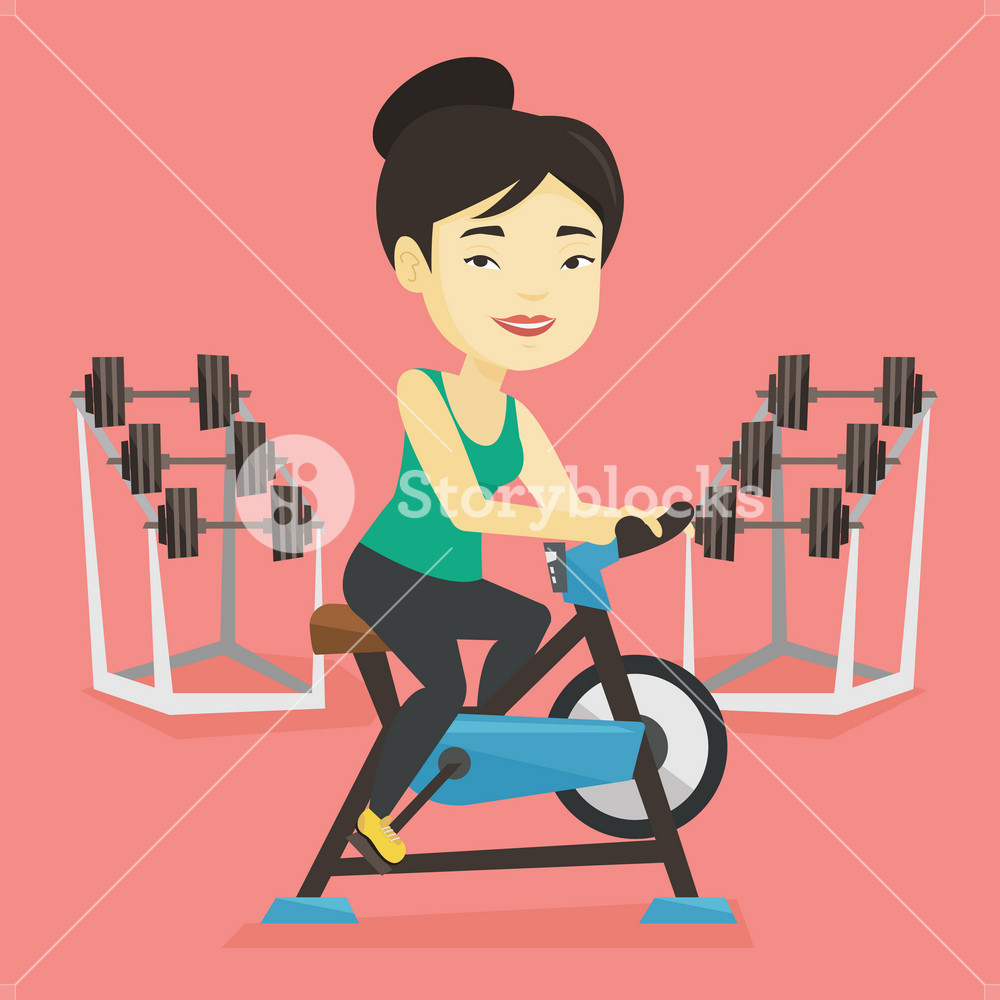 Stationary Bike Cartoon
