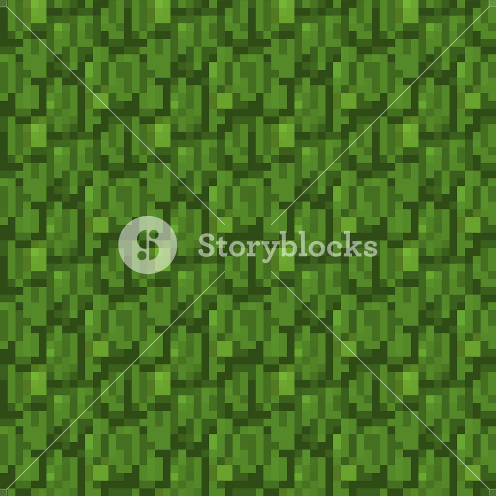 Green Forest Minecraft Pattern Royalty-Free Stock Image - Storyblocks