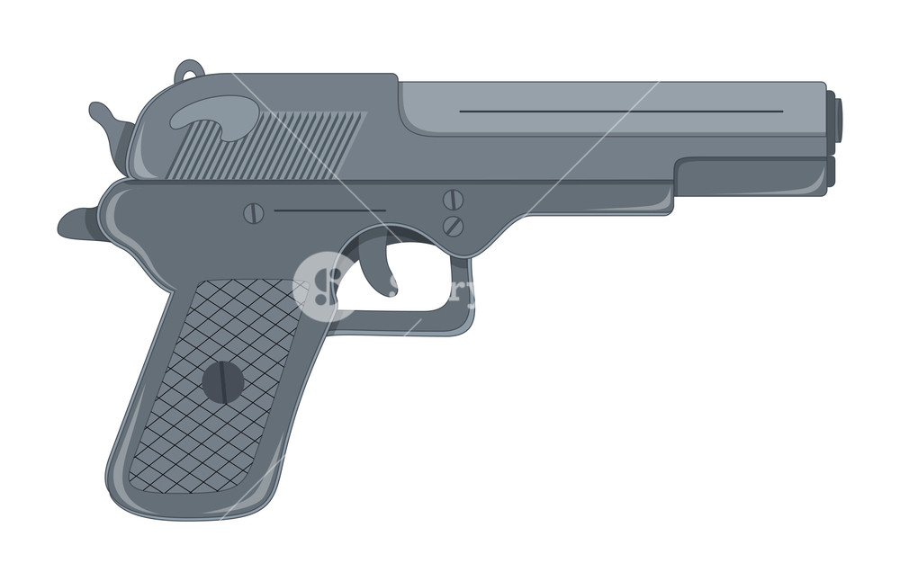 Gun Vector Illustration Royalty-Free Stock Image - Storyblocks