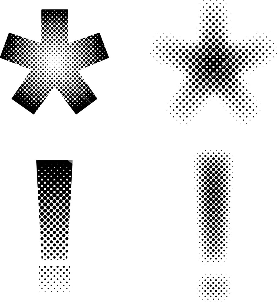 Halftone Stars And Symbols Royalty-Free Stock Image - Storyblocks