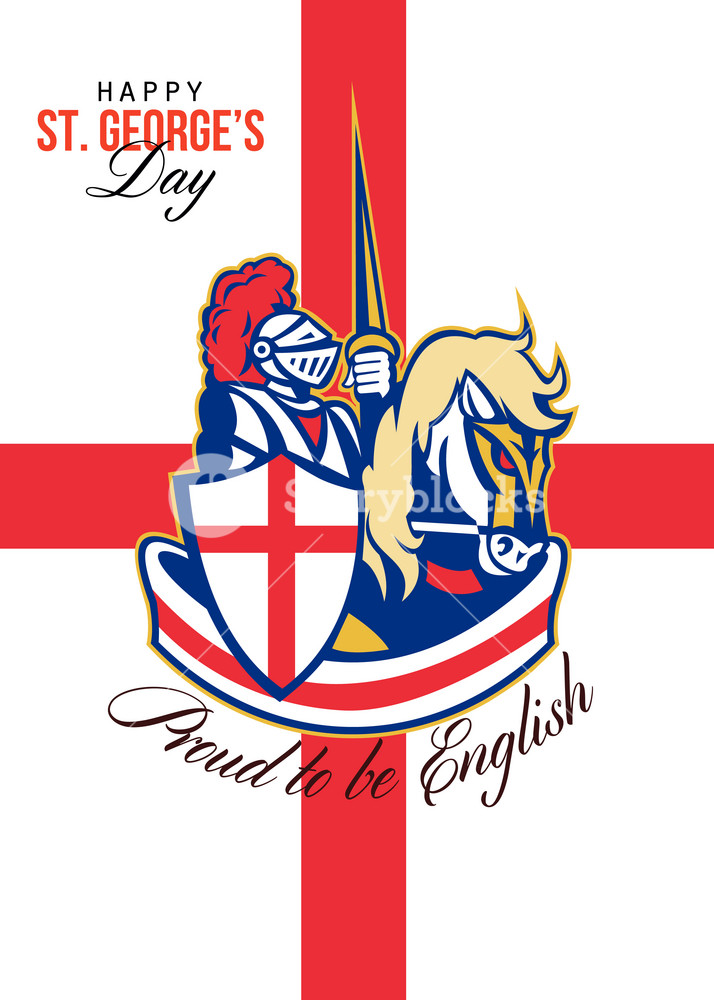 St Georges Flag Clipart Watermark