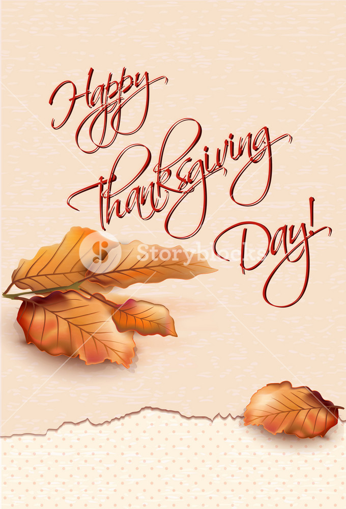 Happy Thanksgiving Day Vector Royalty-Free Stock Image - Storyblocks