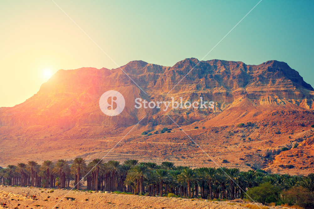 Judean desert in Israel at sunset Royalty-Free Stock Image - Storyblocks
